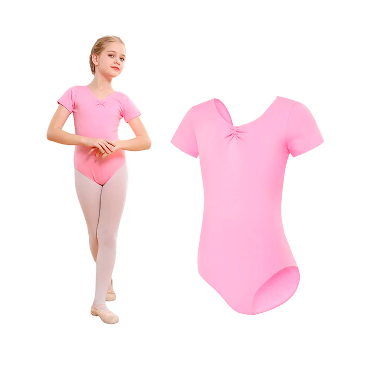 Mallas Ballet Color Adulta Niña Manga Corta Danza – comprala.cl